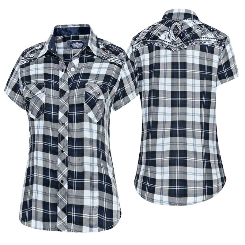 Westernbluse Pasadena kurzarm